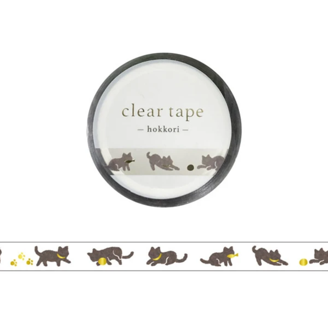 Mind Wave Clear Tape | 7mm | Hokkori Cats – Simple Paper