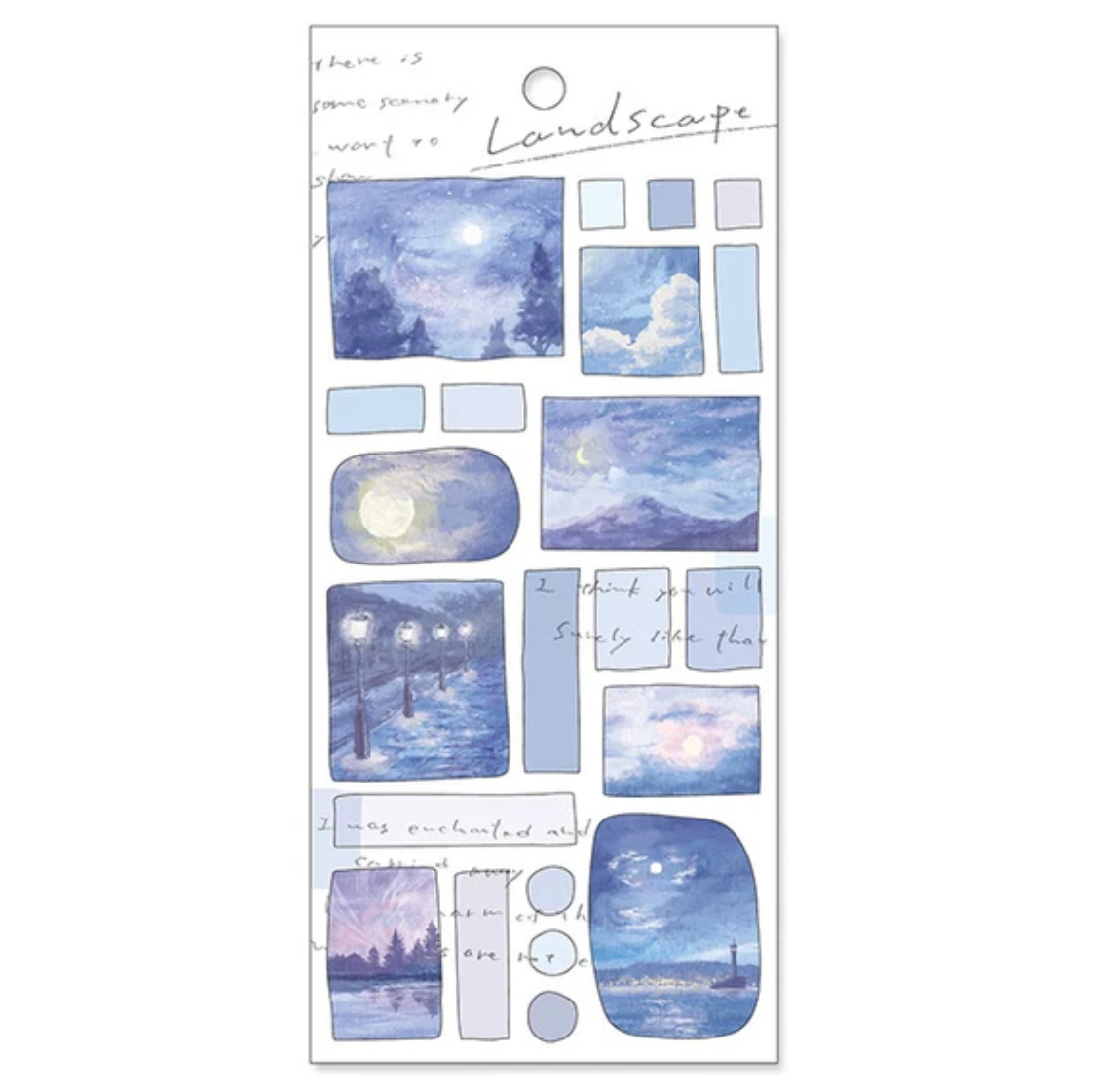 Mind Wave Stickers | Landscape | Moonlight – Simple Paper