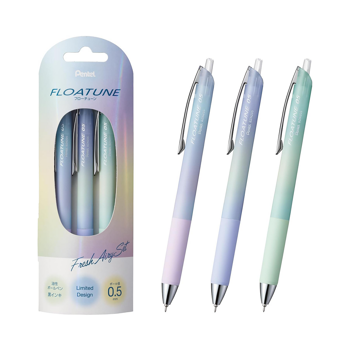 Pentel Floatune Oil-Based Ballpoint Pen Limited | Fresh Airy Set – Simple Paper