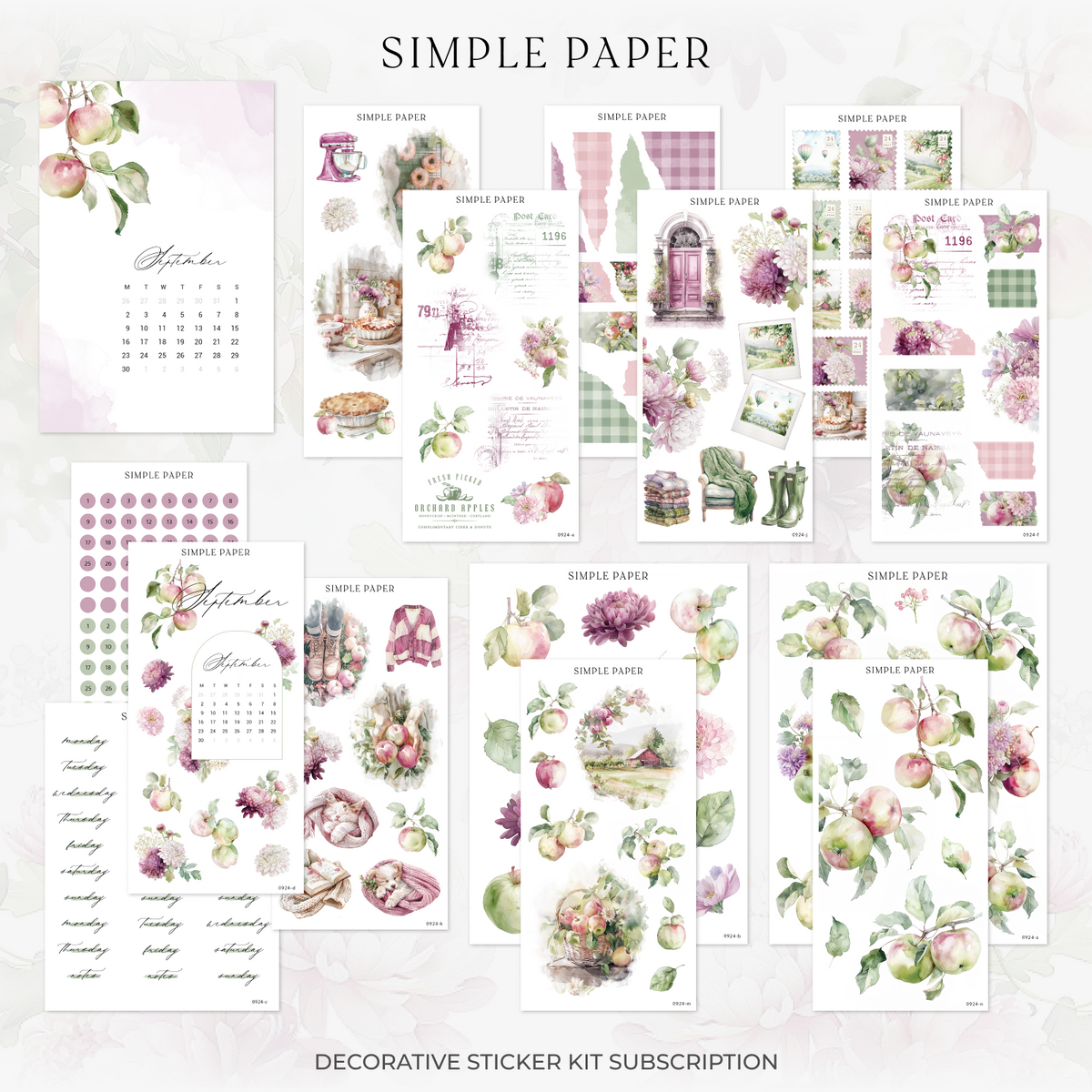 Simple Paper – September 2024 Stickers for Cozy Fall Journaling