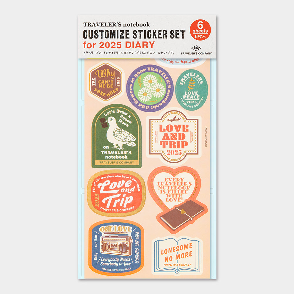 Traveler's Notebook Sticker Set 2025 – Simple Paper