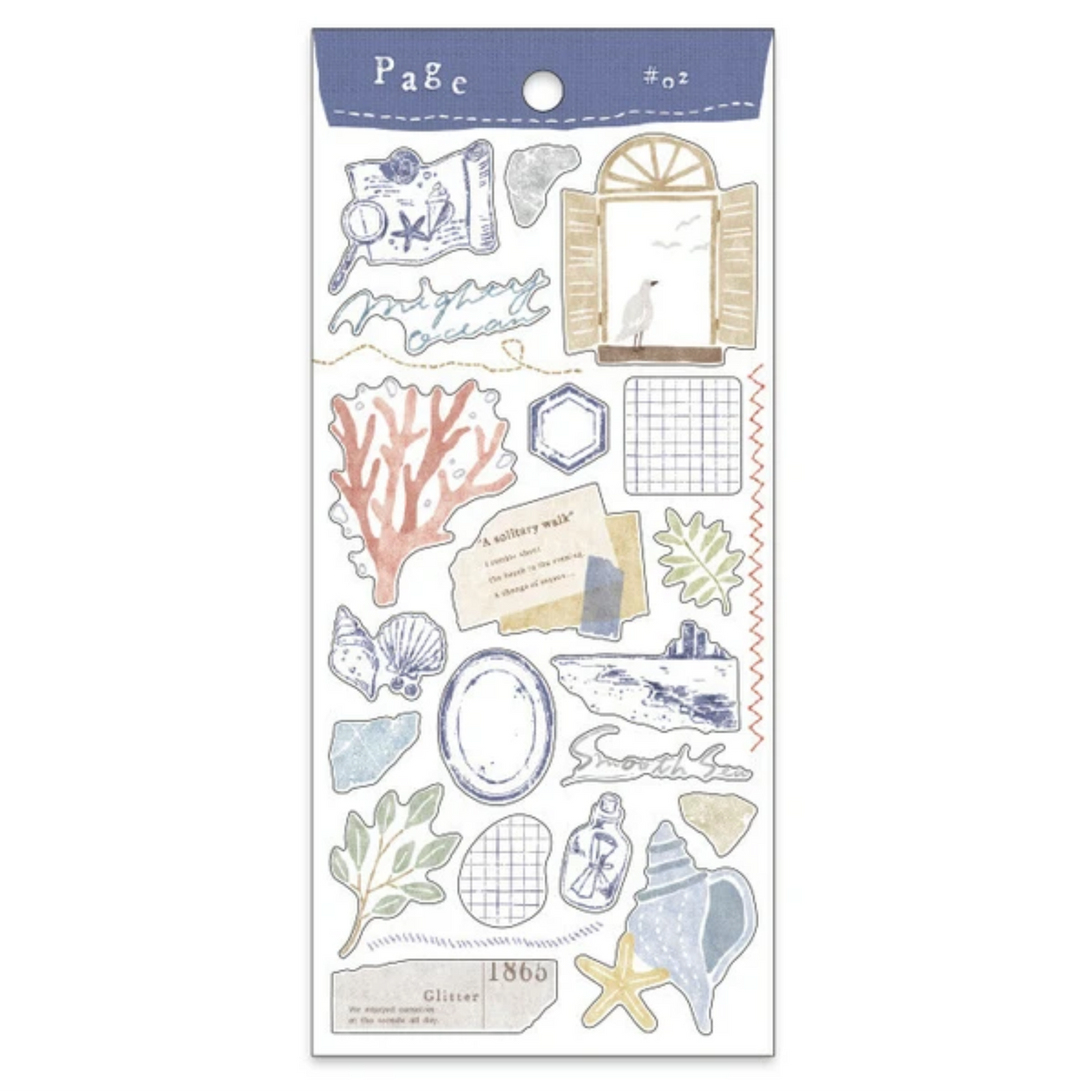 Mind Wave Stickers | Page | #02 Seashore – Simple Paper