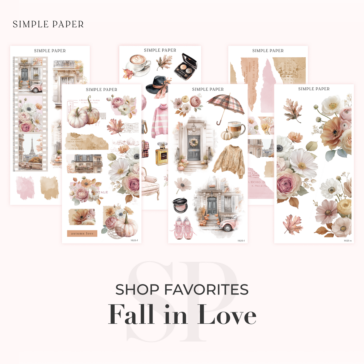 Fall in Love – Shop Favorites | Autumn Sticker Bundle – Simple Paper