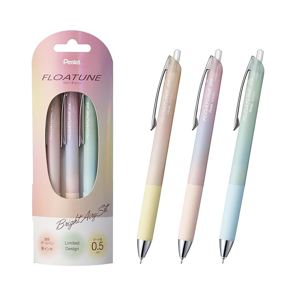 Pentel Floatune Oil-Based Ballpoint Pen Limited | Bright Airy Set ...