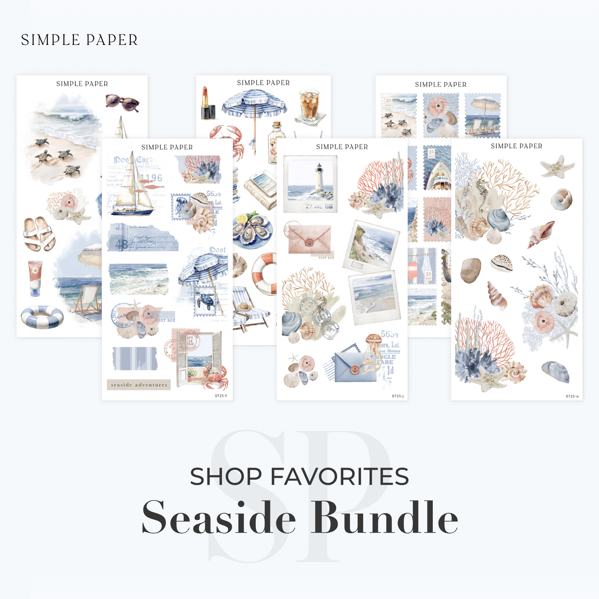 Seaside – Shop Favorites Sticker Bundle – Simple Paper
