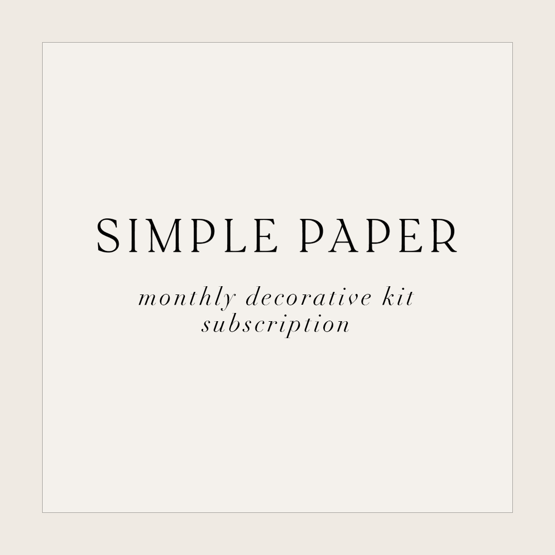 Decorative Sticker Kit Subscription | Simple Paper